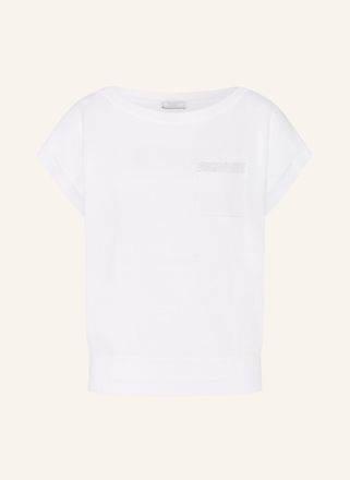 PESERICO Peserico Strickshirt Mit Schmucksteinen weiss