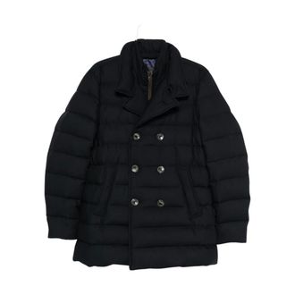 Herno Homme, Vestes, Noir, Taille: M Pea Coat en m&eacute;lange de laine Norfolk