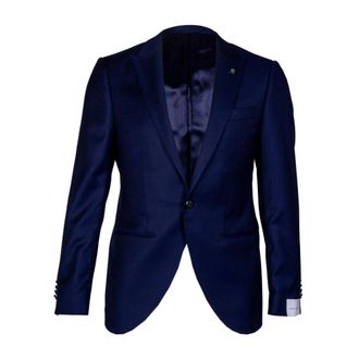 Luigi Bianchi Mantova Herren Smoking Anzug Set mit Krawatte - - Jackets - Herren - Blau - S