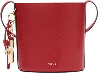 Furla Femme, Sacs, Rouge, Taille: ONE Size Roxie Mini Sac Seau en Cuir