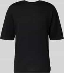 Review Boucl&eacute; T-Shirt mit Label-Detail