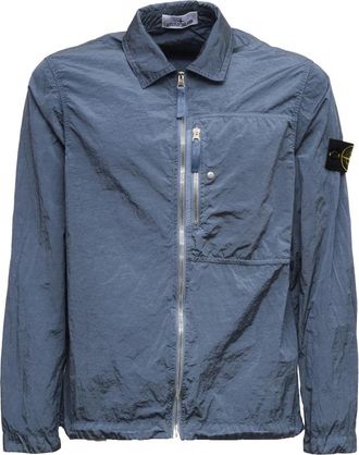 Stone Island Homme, Vestes, Bleu, Taille: M Veste Technique Zipp&eacute;e sur le Devant
