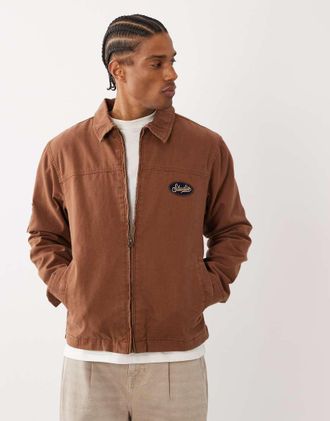 Cotton On Garage - Jacke in Tabakbraun-Grau