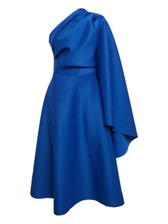 Maison Margiela robe drap&eacute;e &agrave; une &eacute;paule pre-owned (2024) - Bleu