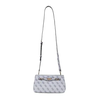 Guess Femme, Sacs, Gris, Taille: ONE Size Élégant Sac Bandoulière avec Motif Monogramme