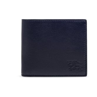 Burberry Homme, Accessoires, Bleu, Taille: ONE Size Portefeuille en cuir avec logo
