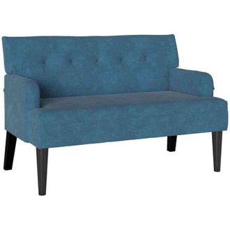 vidaXL Chesterfield Bank Blau 112 x 65,5 x 75 cm Samt vidaXL