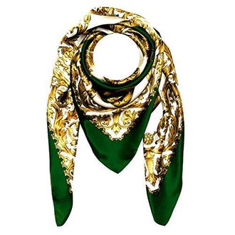 Lorenzo Cana Foulard pour la femme - écharpe à la mode de 100% soie pour le printemps et l´été avec les mesures de 100 cm x 100 cm - soyeux, élégant et très coloré