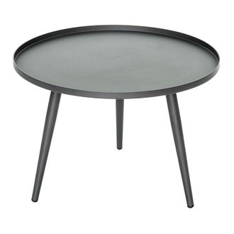 M&S Collection M&s - Table basse de jardin ronde 60 cm en acier anthracite - vila