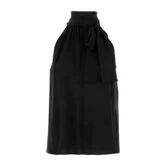 Valentino Garavani Crepe Top - - Blouses & Shirts - Damen - Schwarzk - XS