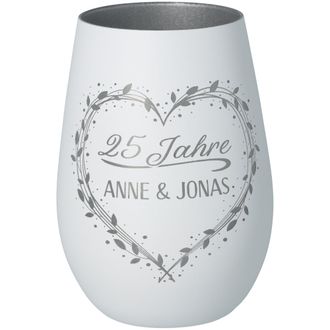 Goodtimes Windlicht 25 Jahre mit individuellen Namen