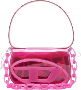 Diesel Femme, Sacs, Rose, Taille: ONE Size D-Ovide Transparent Shoulder Bag