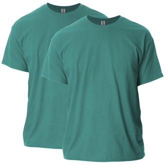 Gildan Unisex-Erwachsene Ultra Cotton, Style G2000, Multipack T-Shirt, Jade Dome (2er-Pack), L
