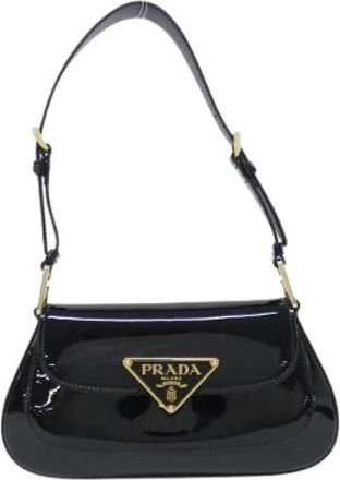 Prada Sac bandouli&egrave;re Vernice Pre-owned - Femme - Pre-owned - Noir - Taille: ONE Size