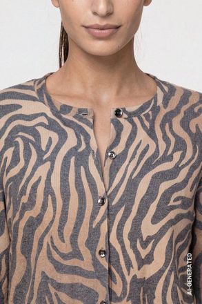 Monari Sommerjacke Jacke Zebra allover Regular fit mit Zebramuster
