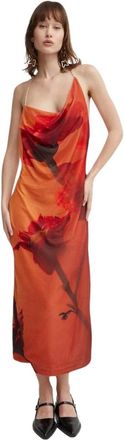 Stine Goya Femme, Robes, Orange, Taille: 36 FR Sg5501 Robe Mi-longue Droite