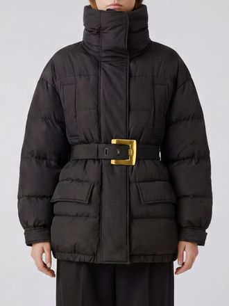 Balmain Doudoune courte en tissu technique avec col montant et ceinture &agrave; la taille
