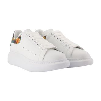 Alexander McQueen Womens Oversized Sneakers Leather White Calfskin Shoes
