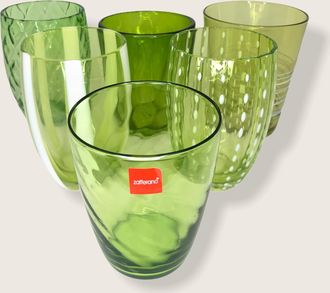 Zafferano Melting Pot Set 6 Gläser Tumbler gemischt Apfelgrün MP00113