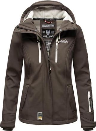 Marikoo Veste softshell pour femme - Imperméable - B864, anthracite, XXL