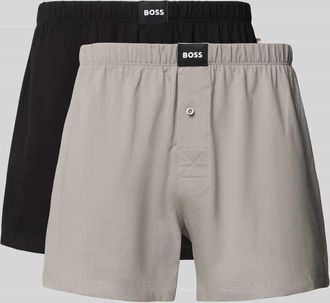 HUGO BOSS Regular Fit Boxershorts aus Baumwoll-Mix Modell 2P JERSEY BOXER