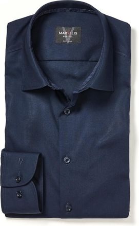 Marvelis Herren Businesshemd Langarm Body-Fit,Einfarbig,New York Kent,apricot 80,44