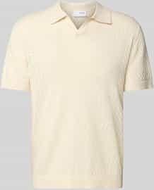 Selected Regular Fit Poloshirt aus Baumwoll-Leinen-Mix Modell LINO