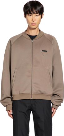 Prada Techno Jersey Bomber Track Tacket