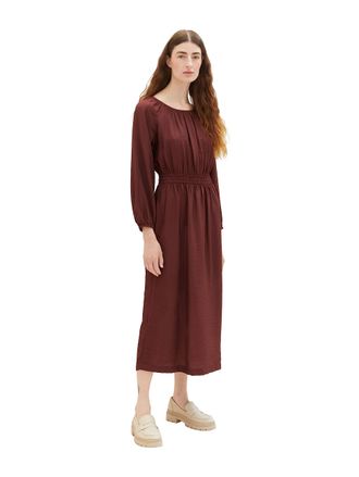 Tom Tailor Damen 1037929 Maxikleid mit Raffung, 30337-raisin, 38