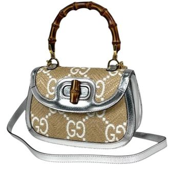 Gucci Sac main vintage en paille Pre-owned - Femme - Pre-owned - Beige - Taille: ONE Size