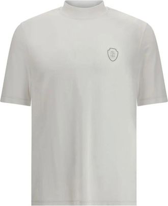 Brunello Cucinelli Homme, Tops, Blanc, Taille: S Crew Neck T-Shirt