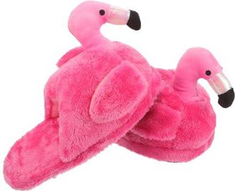 Hemoton Pantoufles Flamant Rose Confortables Pour Femmes, Semelle Antid&eacute;rapante, M&eacute;moire De Forme, Int&eacute;rieur Chaud, Taille Adulte 28 Cm, Couleur Rose Vif, Pou