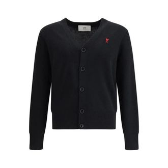 Ami Homme, Pulls, Noir, Taille: XL De Coeur Cardigan