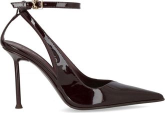 Sergio Levantesi SLINGBACK PENELOPE EN VERNIS MARRON FONC&Eacute; SERGIO LEVANTESI