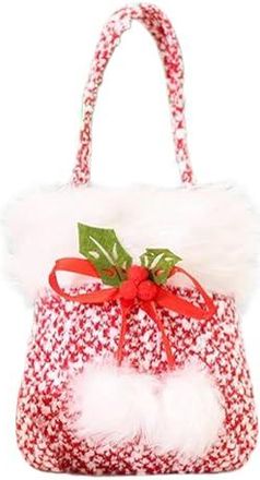 Generico Sacs d&eacute;picerie r&eacute;utilisables de No&euml;l, sacs cadeaux r&eacute;utilisables Sacs d&eacute;picerie - Sacs de courses avec poign&eacute;e robuste pour la famille, les amis et le