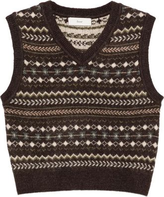 Dunst Fair Isle-knit V-neck Sweater Vest
