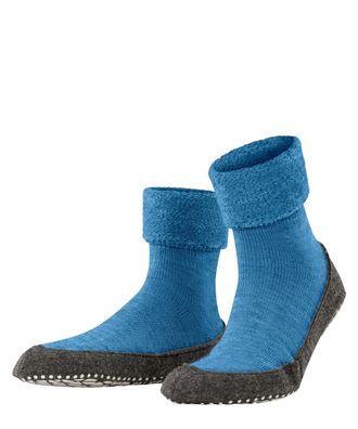 Falke Herren Stoppersocken Cosyshoe M Hp Wolle rutschhemmende Noppen 1 Paar, Blau Blue Sky 6749, 37/38 EU