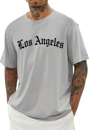 Generic T-shirts &agrave; col rond &agrave; manches courtes pour homme - L&eacute;ger - Pour les loisirs - Confortable et respirant - Extensible - Disponible dans de nombreuses co