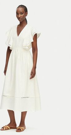 Tommy Hilfiger Sommerkleid WW0WW51049 Wei&szlig; Regular Fit