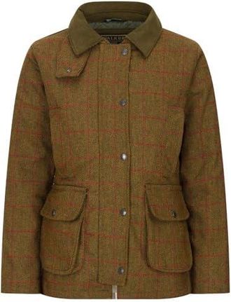 Walker and Hawkes Walker & Hawkes - Hazelwood - Veste Derby pour Femme - Tweed - pour la Chasse/Campagne - Rayures Rouges - EU 48 (UK 20)