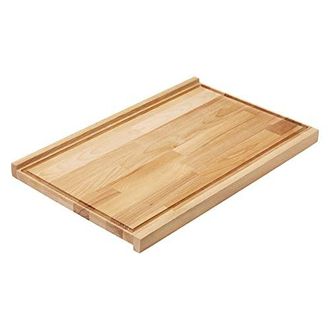 Metaltex Planche de cuisine en bois coupe r&eacute;versible 55 x 35 x 2 cm