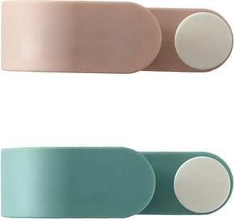 Cabilock 2 St&uuml;ck Multifunktionaler Mop Halter Wandmontage Gepunktetes Design Bunter Mop Besenhalter Selbstklebend Starker Halt F&uuml;r K&uuml;che Bad Organizer