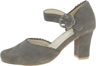 Hirschkogel Femme Damen Trachten Pumps Escarpins, Anthracite, 43 EU