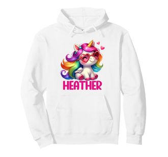 BDAZ Heather Unicorn Name Personalisiertes Design Pullover Hoodie