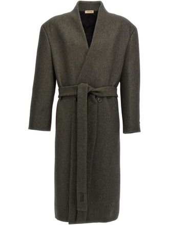 Fear of God Kragenloser Mantel - Grün