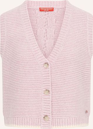 Frieda & Freddies Frieda & Freddies Strickweste Mit Zopfmuster rosa