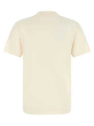 Jacquemus Logo-Embroidered Grosgrain Patch T-Shirt - Beige