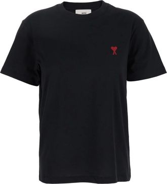 Ami Femme, Tops, Noir, Taille: 38 FR Ami De Coeur T-shirt