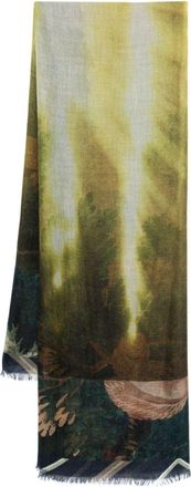 Pierre-Louis Mascia Schal mit Print - Blau