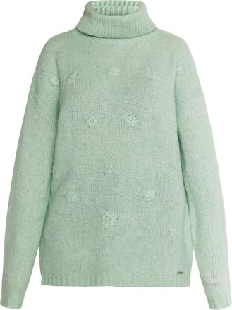 Usha Rollkragenpullover Damen Mintgr&uuml;n Melange
